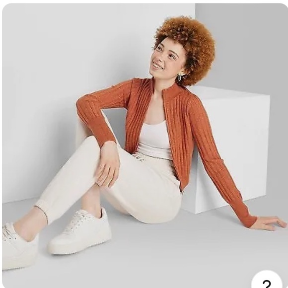 wild fable | Sweaters | Wild Fable Fitted Mock Turtleneck Zip Up ...